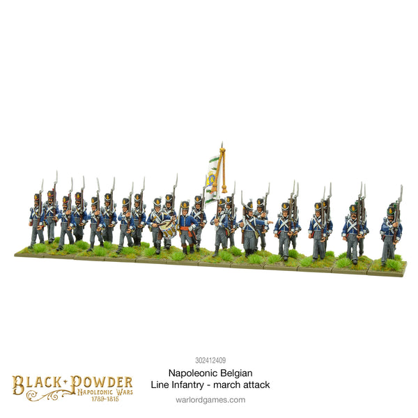 Black Powder - Belgian Line Infantry (March Attack) - Wargames Emporium