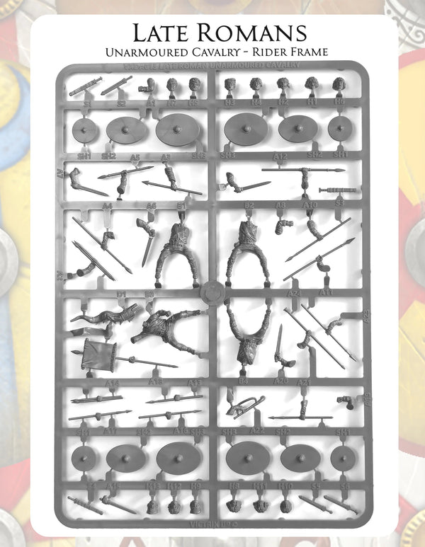 Victrix - Late Roman Unarmoured Cavalry Single Sprue VXDA013 28mm plas ...